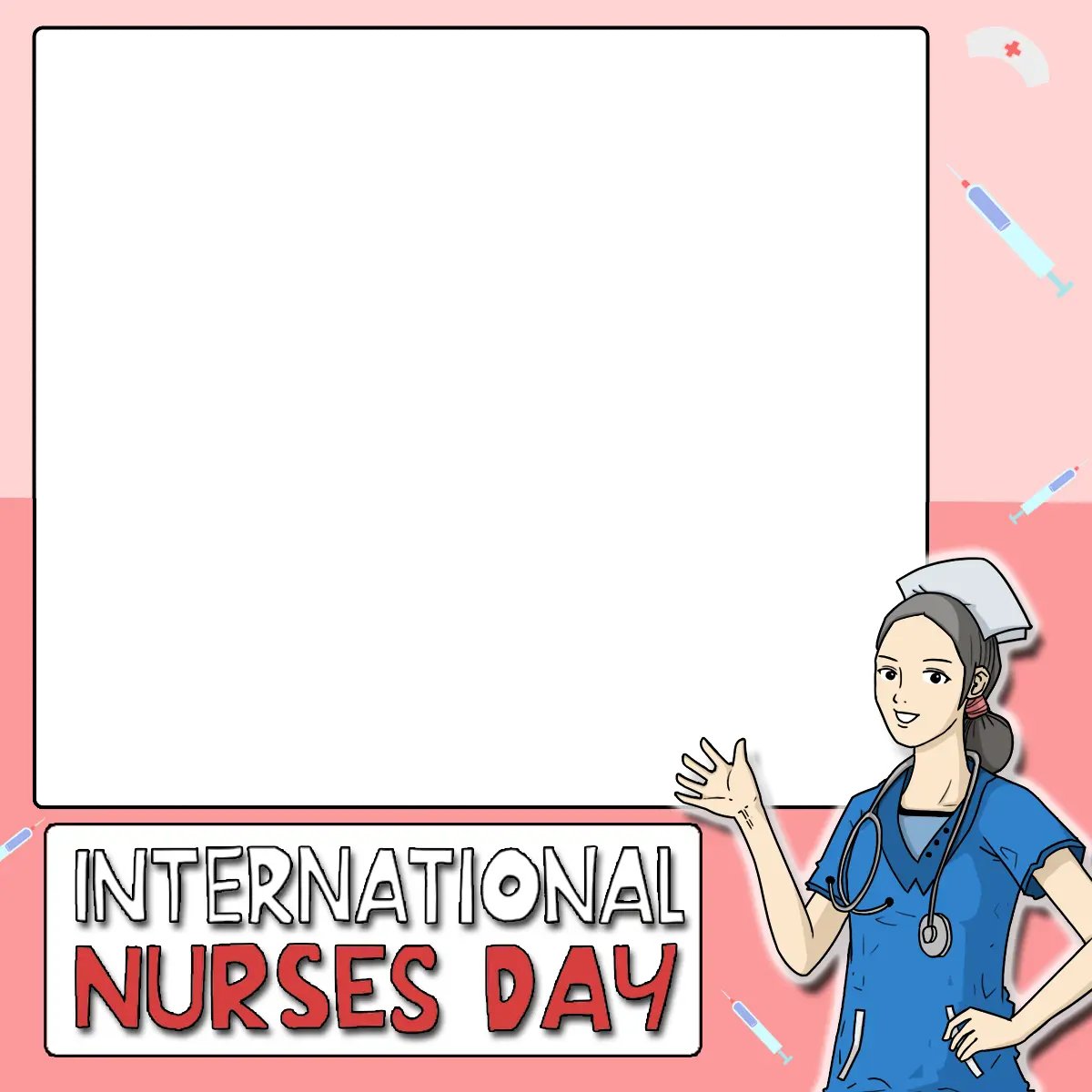 Twibbon Happy International Nurses Day Female Nurse Pink Frame | Create ...